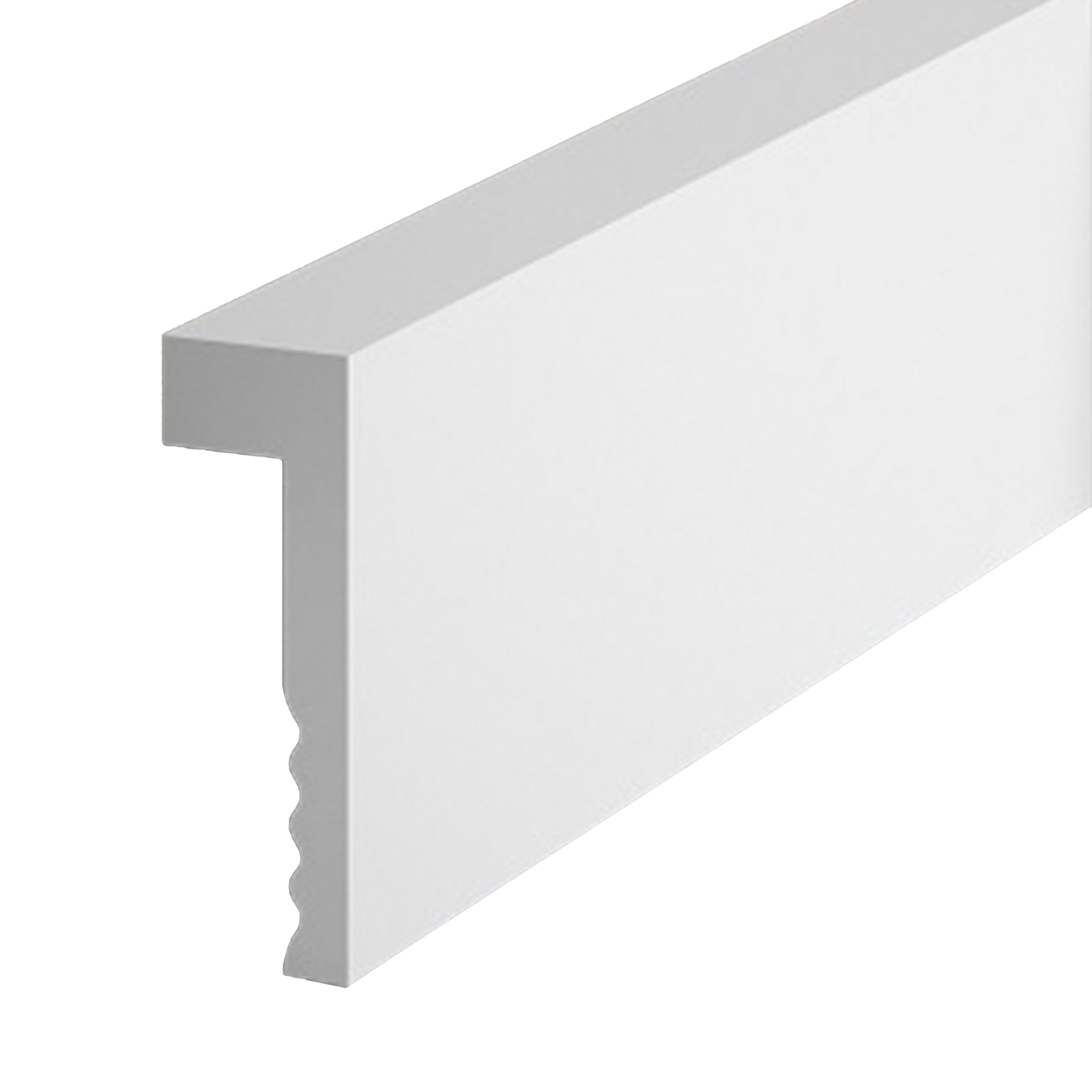 PROVISTON | Sockelleiste "NE006" | 23 x 101 x 2000 mm | Weiß | Fußleiste | Wendbar ...